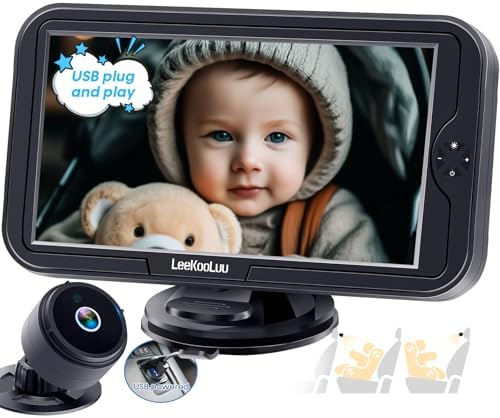 Amazon.com: pemacom Baby Car Camera for 2-Kids: 7 Inch IPS Display with ...
