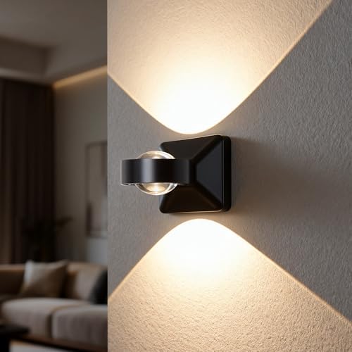 Tubicen Wall Sconces Black Indoor Dimmable Movie Theater Lights ...