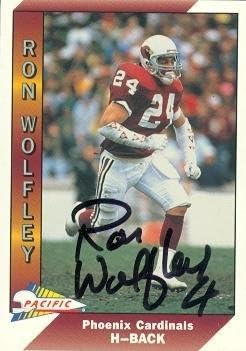 Ron Wolfley autographed Football Card (Phoenix Cardinals) 1991 Pacific ...