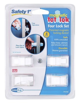 Amazon.com : Safety 1st Magnetic Tot Lok Four Lock Set Four Locks ...