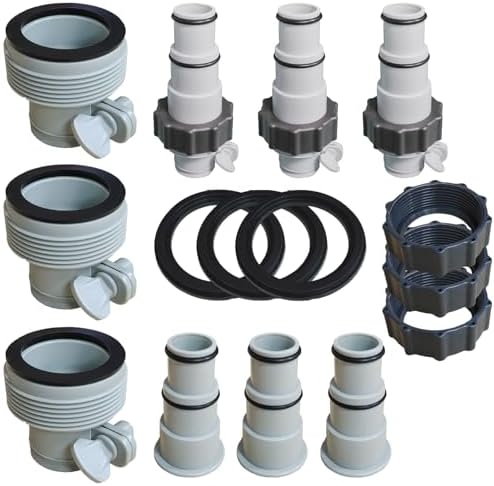 Amazon.com : soujkooy 6 Pack Pool Hose Adapter - 2 Types Conversion ...