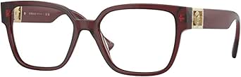 Versace Eyeglasses VE 3329 B 5385 Transparent Parade Red at Amazon ...
