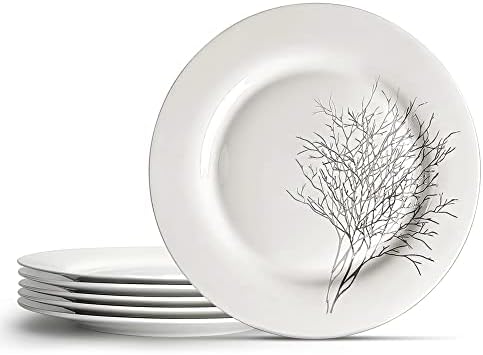 Amazon.com | Nambe Skye Collection Ceramic Dinner Plate, Set of 4 ...