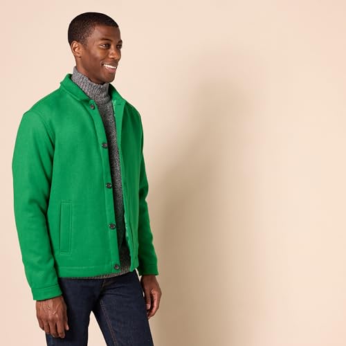Snapklik.com : Essentials Mens Wool Blend Bomber Jacket