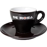 ・ブランド:De Rosa・製造元:DE ROSA apparel(デローザ)・・カップ：L8.7×S6.5×H5.7 (cm)、容量：80ml　・ソーサー：D11.8×H1.7 (cm)　・材質：特白磁器　・日本製 ・カップにDE ROS...