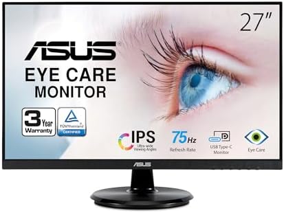 Amazon.com: ASUS 27” 1080P Monitor (VA27DCP) - Full HD, IPS, 75Hz, USB ...