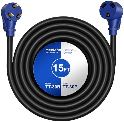 Amazon.com: TEEMOO 30 Amp RV Extension Cord, 50 FT 3-Wire 10 Gauge Pure ...
