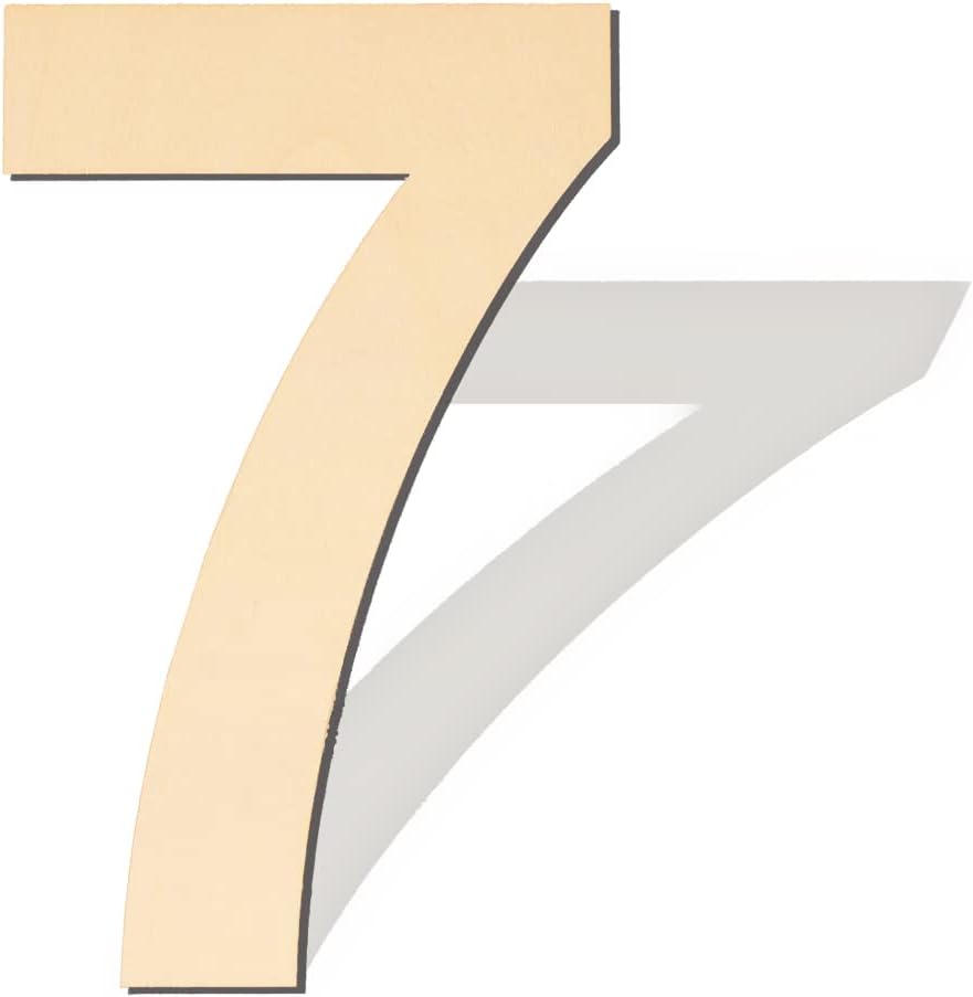 Amazon.com: 15 Inch Large Wooden Numbers 7, Blank Wood Number 7, Big ...