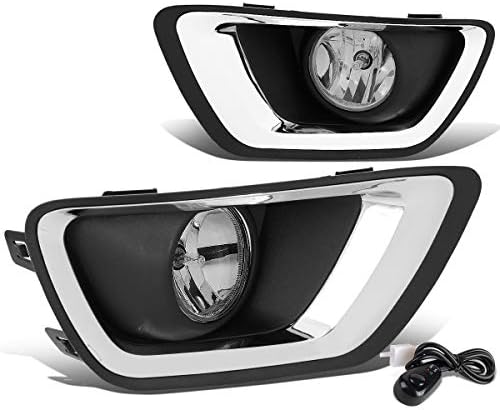 Amazon.com: Auto Dynasty Pair Clear Lens Fog Light Lamps w/Chrome Trim ...