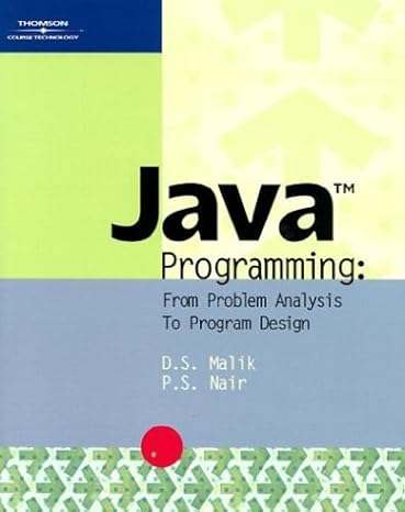 Amazon | Java Programming: From Problem Analysis to Program Design | Malik, D. S., Nair ...