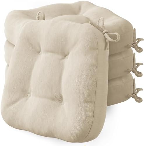 Amazon.com: Codi Dining Chair Cushions 4 Pack, Thick Chairs Pads for ...