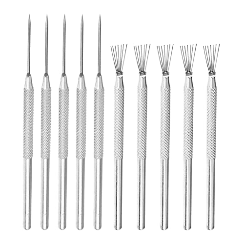 YWNYT 10pcs Clay Pottery Sculpture Feather Wire Texture + Pro Needle ...