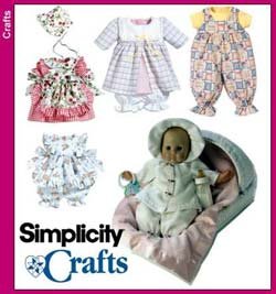 Simplicity 8528 - Wardrobe for Baby Doll in 3 Sizes - Patterns for 5 ...