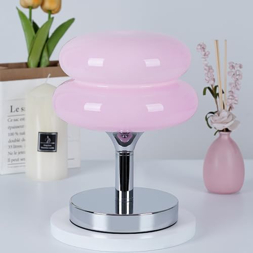 LSTVZSNRX Pink Mushroom Lamp, Mid Century Modern Lamp for Nightstand ...