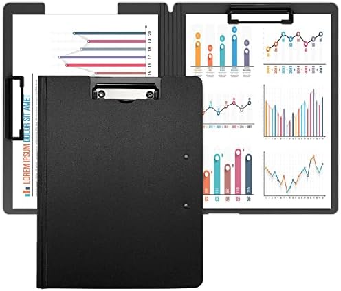 BOMKEE A4 Foldover Clipboard (4 Pack), Foldable Clipboards File Folder ...