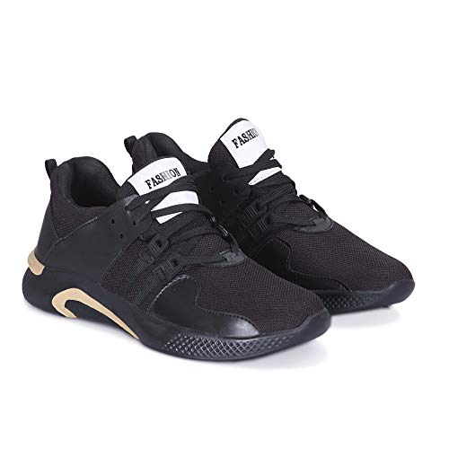 Buy SRK Premium Black Lace-Up Sports Shoes for Men at Amazon.in