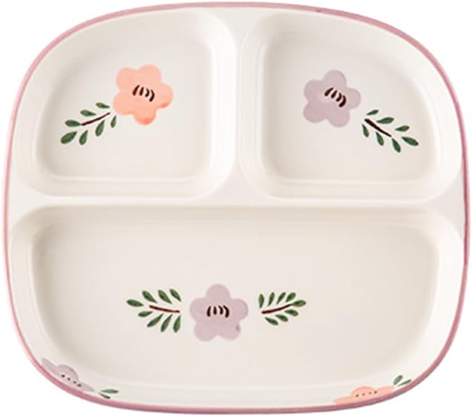 DouYuan Divided Plates Ceramic, Portion Control Plates for Adults ...