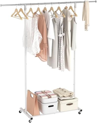 Amazon.com: Buzowruil Clothing Rack Clothes Rack Standard Rod Simple ...