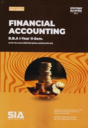 Buy BBA I-Year II-Sem Financial Accounting Revised & Updated 2024 ...
