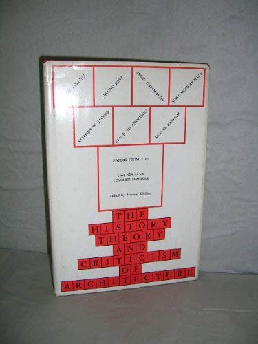 History, Theory and Criticism of Architecture: Amazon.co.uk: Whiffen ...
