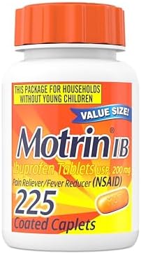 Amazon.com: Motrin IB Ibuprofen Tablets, Pain Reliever, Temporarily ...