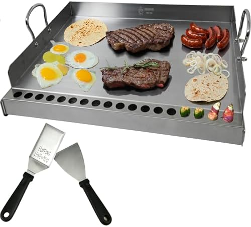 Amazon.com: Barbqtime Nonstick Coating Griddle Plate for Gas Grill, 25 ...