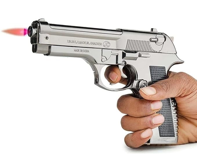 NFJ Gun Pistol Lighter Heavy Weight Metal Body Real and Original Like ...