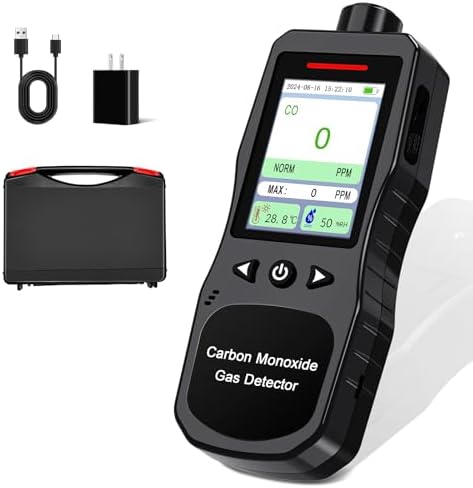 ZYKYCX Portable Carbon Monoxide Detector, Rechargeable CO Detector, 0 ...