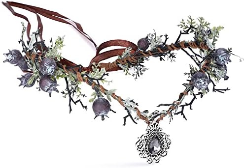 Amazon.com : Bubbmi Red Raw Crystal Headband, Fairy Goddess Elf Tiara ...