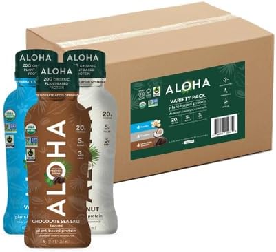 Amazon.com : ALOHA Organic Plant Based Ready to Drink Protein Shake ...