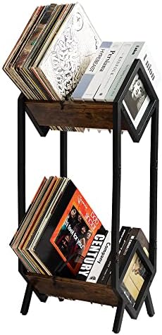 Amazon.com: Ackitry Bamboo Vinyl Record Storage, 180-200 LPs Storage ...