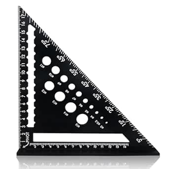 Pwocvoe 7 Inch Speed Square, Carpenters Square Metric Triangle Ruler ...