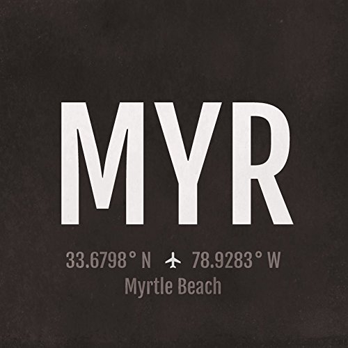 Amazon.com: Myrtle Beach Airport Code Print - MYR Aviation Art - South ...