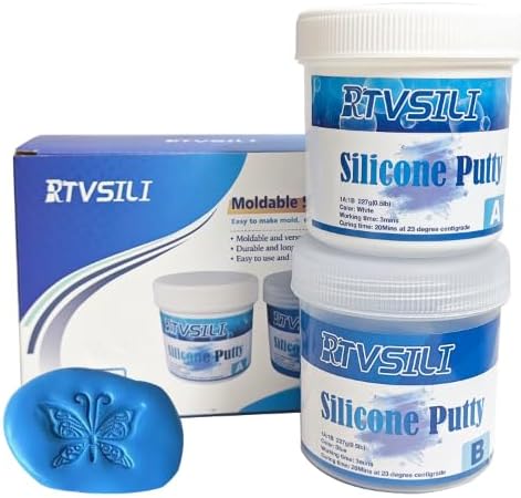 Amazon.com: RTVSILI Brilliant Blue Silicone Putty, Easy to Use Silicone ...
