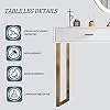 Amazon.com: Green Vanity Desk with Mirror and Lights, Luxury Leather ...