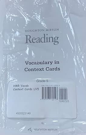 Amazon.com: Journeys Vocabulary Context Cards, Level 5: 9780547139128 ...