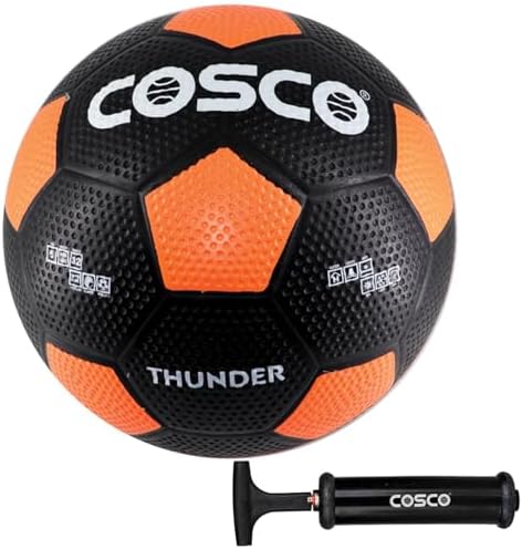 Buy Cosco Football Thunder 3 with Hand Pump, (Black,Yellow,Green,red ...