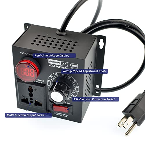 Snapklik.com : SCR Voltage Controller AC 110V 220V/15A/ 4000W Variable ...