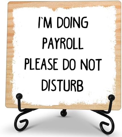 Amazon.com: Funny Office Wood Plaque With An Metal Stand, I'm Doing ...