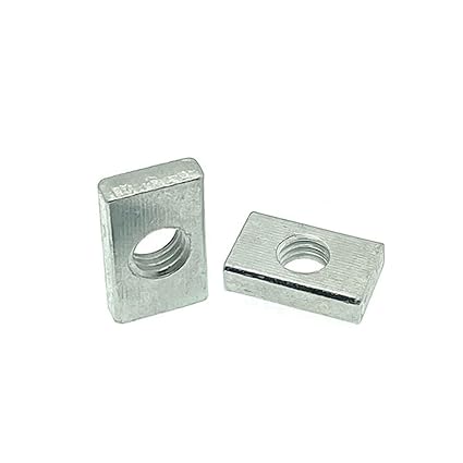 25pcs M5×13×20×4mm Square Nuts Rectangular Nuts Carbon Steel Galvanized ...
