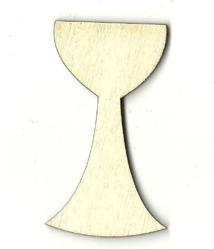 Amazon.com: Unfinished Laser Wood Cutout for Crafts - Chalice - Laser ...