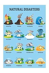 Yellow Alley Natural Disaster Wall Poster|Kids Educational Poster For ...
