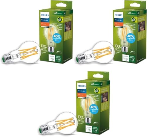 Philips LED A19 Selectable White Dimmable LED Light Bulbs - Flicker ...