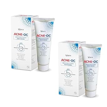 ACNE-OC Moisturiser for Oily & Acne-Prone Skin - 75g (Pack of 2) Sebum ...