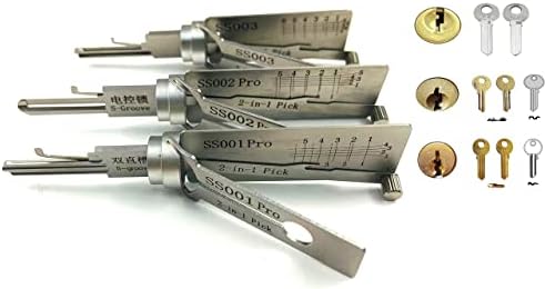 SS001 Tools Lock Pick Tool for Double-Groove Door Lock,Pro 2 in 1 ...