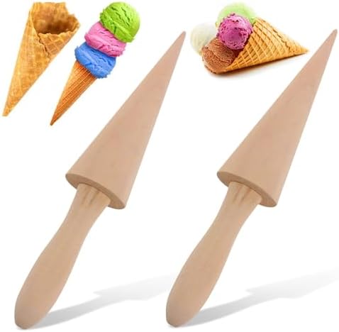 Amazon.com: Vyooxcy Pizzelle Roller Molds， Waffle and Krumkake Cone ...