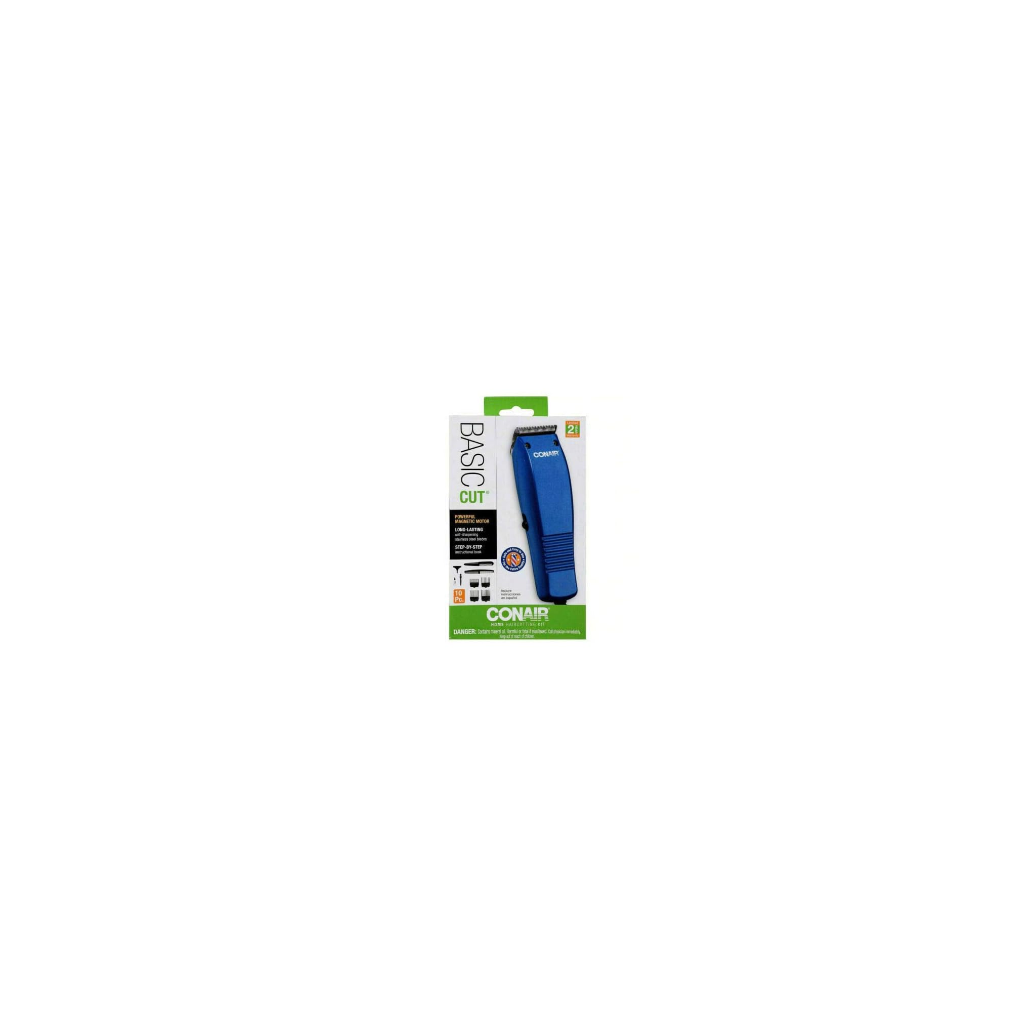 CONAIR Basic Cut Home Hair Cutting Clippers 10 PC Set Barber Kit HC99FD ...
