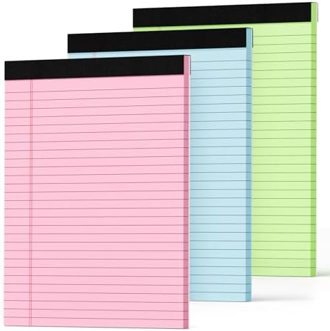 Amazon.com : Yaridar (5 Pads 11" x 9.5" Legal Pads College Ruled ...