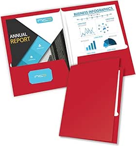 New Generation - Red Pocket Folders - 2 Pocket Folders Heavyweight ...