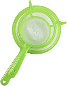 Amazon.com: 3pcs Plastic Colander Sieve Sifters with Long Handle ...